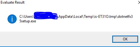 Net File Not Found Error In Tmp Folder When Installing The Framework As Prerequisite In Inno