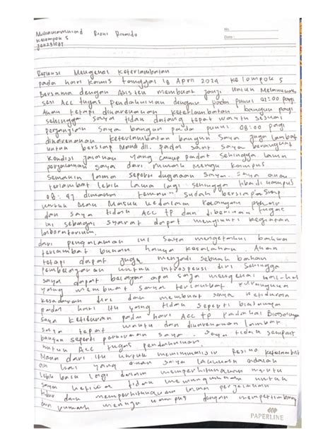 refleksi keterlambatan muhammad rizki rivaldo kelompok 5 pdf