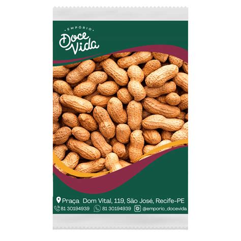 Amendoim Cru Com A Casca Selecionado Natural 300g 500g 01kg 300g500g