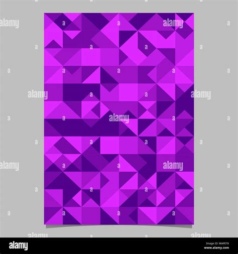 Triangle Brochure Template Background Purple Abstract Polygonal Vector Page Stock Vector Image