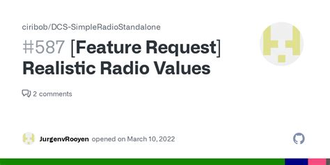 [feature request] realistic radio values · issue 587 · ciribob dcs simpleradiostandalone · github