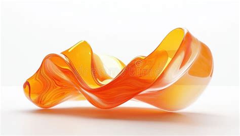 Vibrant Glass Gradient Fluid Waves In Abstract Rendered Artwork Stock
