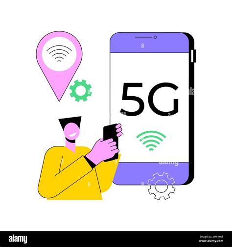 Mobile Phones 5g Network Abstract Concept Vector Illustration Mobile