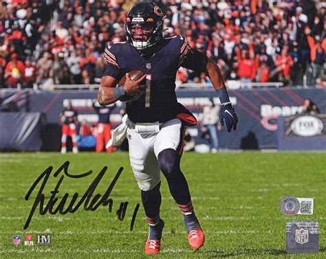 Justin Fields Signed Bears 8x10 Photo Beckett Pristine Auction