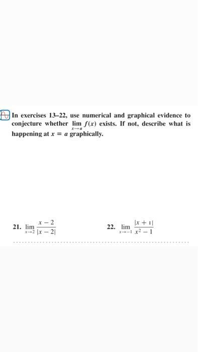 solved in exercises 13 22 use numerical and graphical
