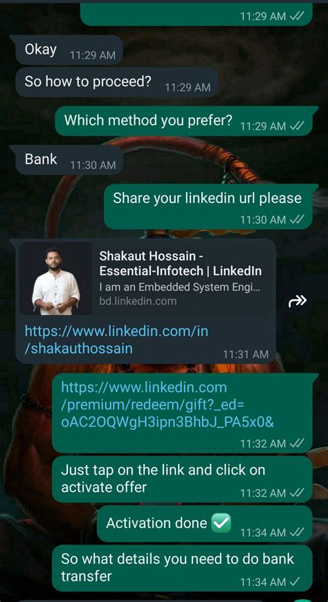 shifali garg on linkedin alert scammer alert shakaut hossain