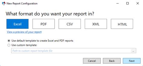 Configuring Reports Format