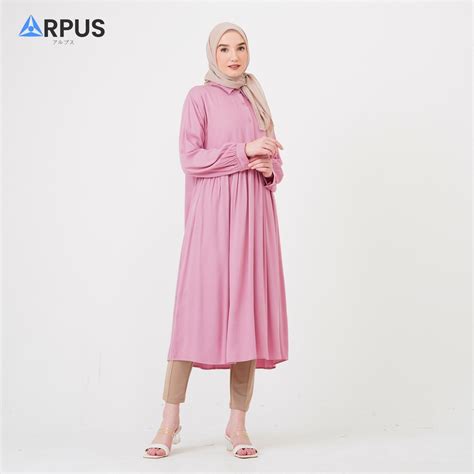 Jual Arpus Midi Dres Wanita Rayon Twill Premium Import Polos Busui Shopee Indonesia
