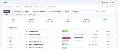 Task List Scoro Help Center