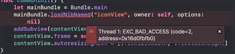 Swift Crash When Using Loadnibnamed Stack Overflow