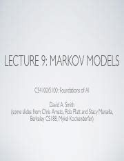 Lecture Markov Models Pdf LECTURE MARKOV MODELS CS