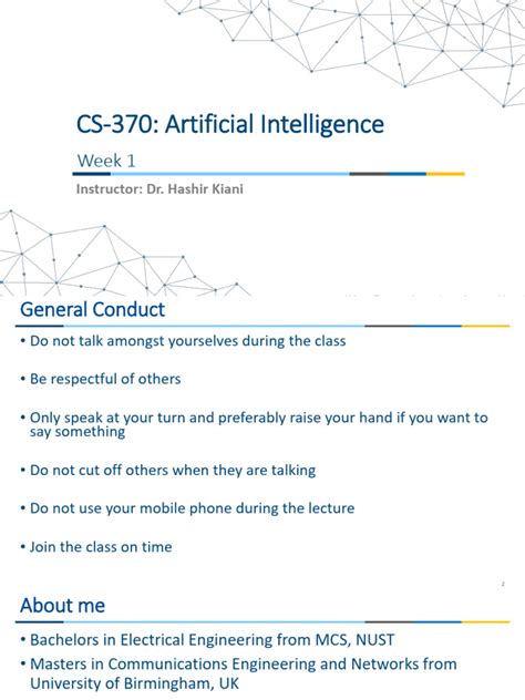 Cs 370 Week 1 1 Pdf Artificial Intelligence Intelligence Ai And Semantics
