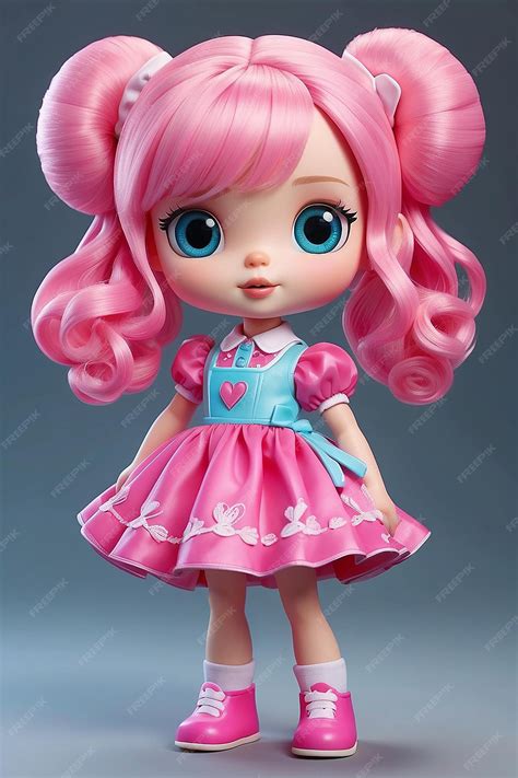 Premium Photo | Pink Toy Doll Cartoon Character