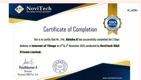 Novitech Webinar Internetofthings Abisha K