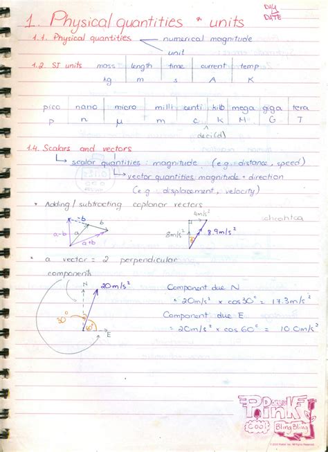Solution As Physics Handwritten Notes Studypool