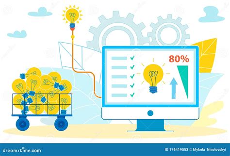 Training In Work Efficiency Online Illustration Stock Vector Illustration Of Bunch Improve