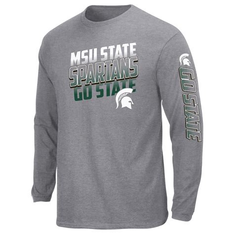 Ncaa Mens Long Sleeve T Shirt Michigan State Spartans