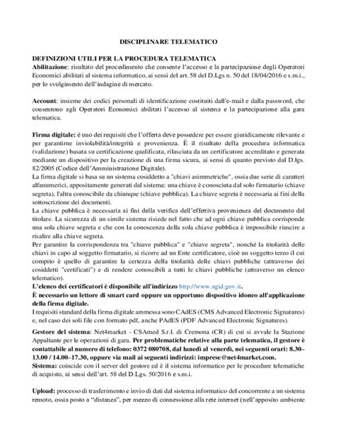 Fillable Online Disciplinare Telematico Di Gara E Timing Di Gara Fax