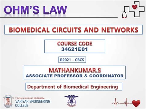 Biomedical Circuits And Networks Ohms Law Pdf