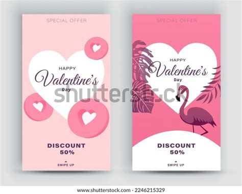 Social Media Splash Screen Layout Valentines Stock Vector Royalty Free Shutterstock