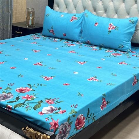 3d Crystal Cotton Bedsheet Design 128 Premium King Size Bedding Set