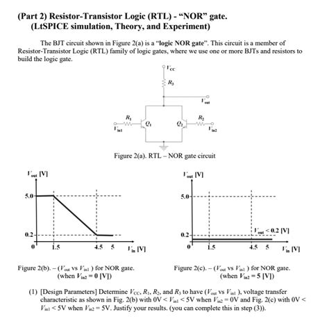 Solved Text Part 2 Resistor Transistor Logic Rtl Nor Gate