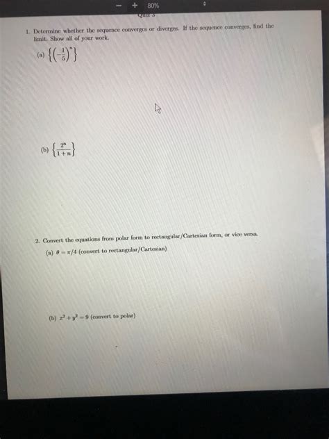 Solved Determine Whether The Sequence Converges Or Chegg