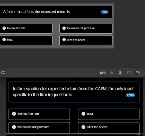 Solved In The Equation For Expected Return From The Capm