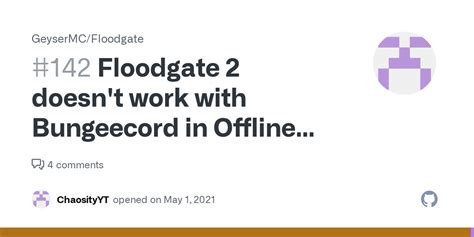 floodgate 2 doesn t work with bungeecord in offline mode and must be