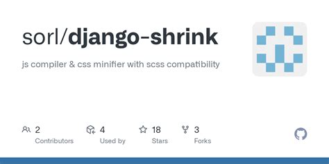 Github Sorldjango Shrink Js Compiler And Css Minifier With Scss Compatibility