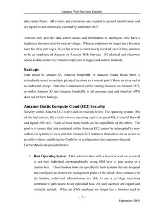 Amazon Web Services Overview Of Security Processes PDF