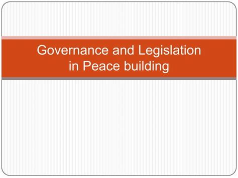 Peacemaker Ppt
