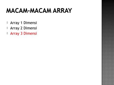 Tipe Data Dan Array PPT