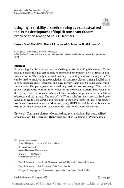 Using High Variability Phonetic Training As A Contextualized Tool In