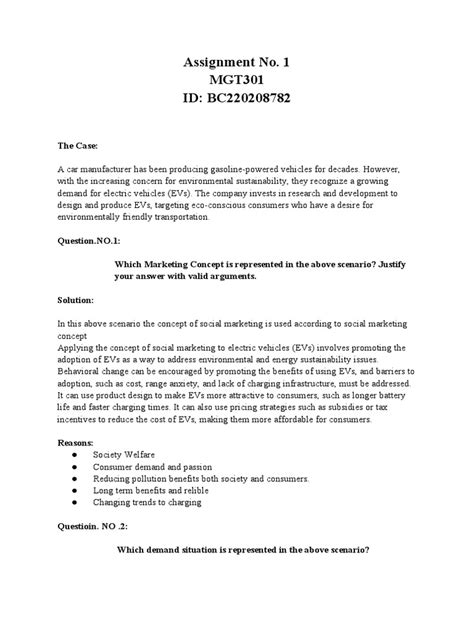 Assignment No1 Mgt 301 Pdf