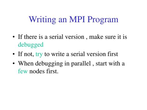 ppt parallel computing with mpi powerpoint presentation free