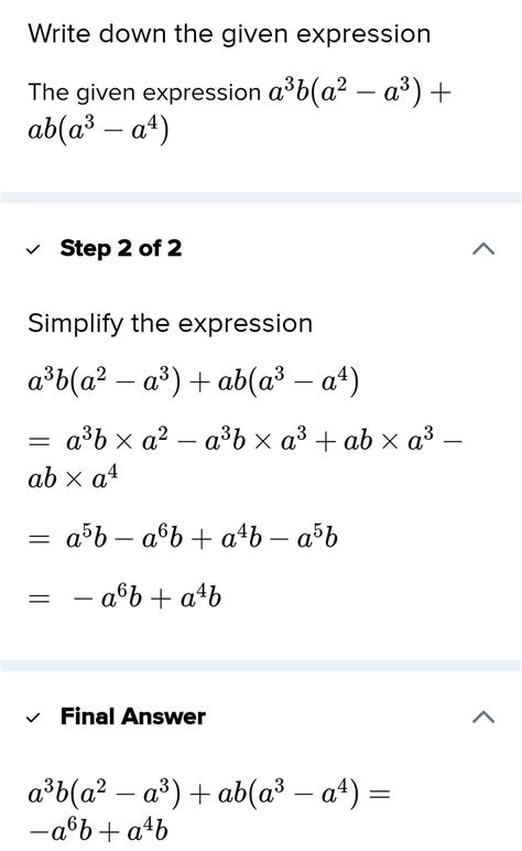 solve it a³b a² a³ ab a³ a⁴ Brainly in