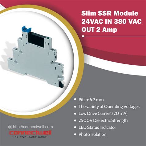 A Slim SSR Module Is An Electronic Switching Device That Switches On Or Off When A Small