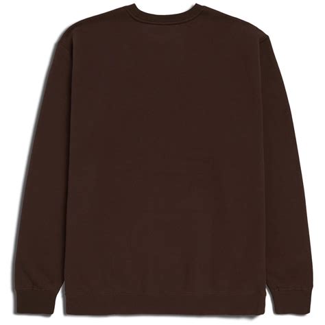 Ccs Nested Logo Heavy Crewneck Sweatshirt Brown