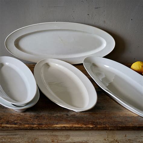 White Ceramic Fish Platters Baran De Bordeaux