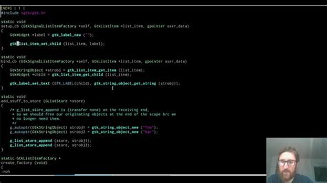 Gtk4gobject Tutorial Gtklistview Gtkcolumnview And Gtkexpression
