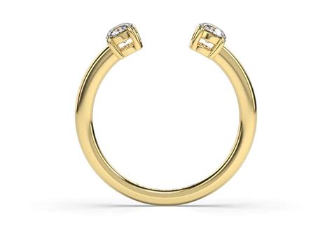 18k Yellow Gold Selina Diamond Cuff Ring Artelia Jewellery