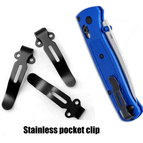 Replacement Pocket Clip Folding Knives Black Back Clips For Edc Diy