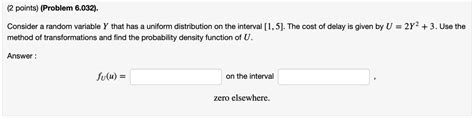 solved 2 points problem 6 032 consider a random variable y that has