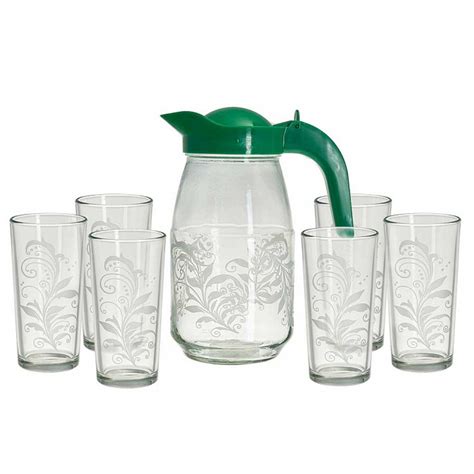 Набор для воды 7 предметов (кувшин + 6 стаканов) Криуль 1607/6-Г купить ...