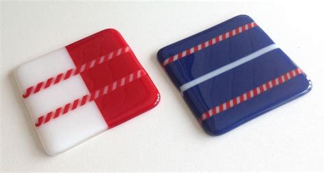 Red And White Twisted Candy Cane Candy Cane Fused Glass Red And White