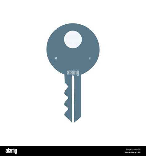 Simple Key Icon Flat Design Key Icon Representing Access Entry Or Unlock Stock Vector Image