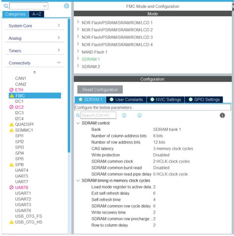 How Can I Set Extra Ram And Flash For Tft Lcd Disp Stmicroelectronics Community