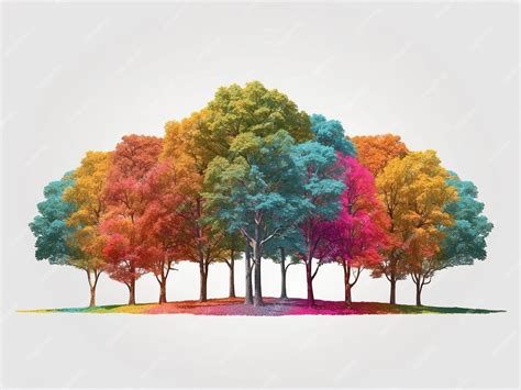Premium Photo Different Types Of Color Trees