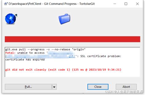 git 异常处理 ： git ssl certificate problem certificate has expired git